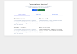 Preview bootstrap html snippet. Faqs frequently asked questions with tabs