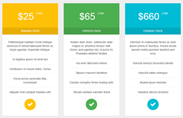 Preview bootstrap html snippet. pricing table like material design